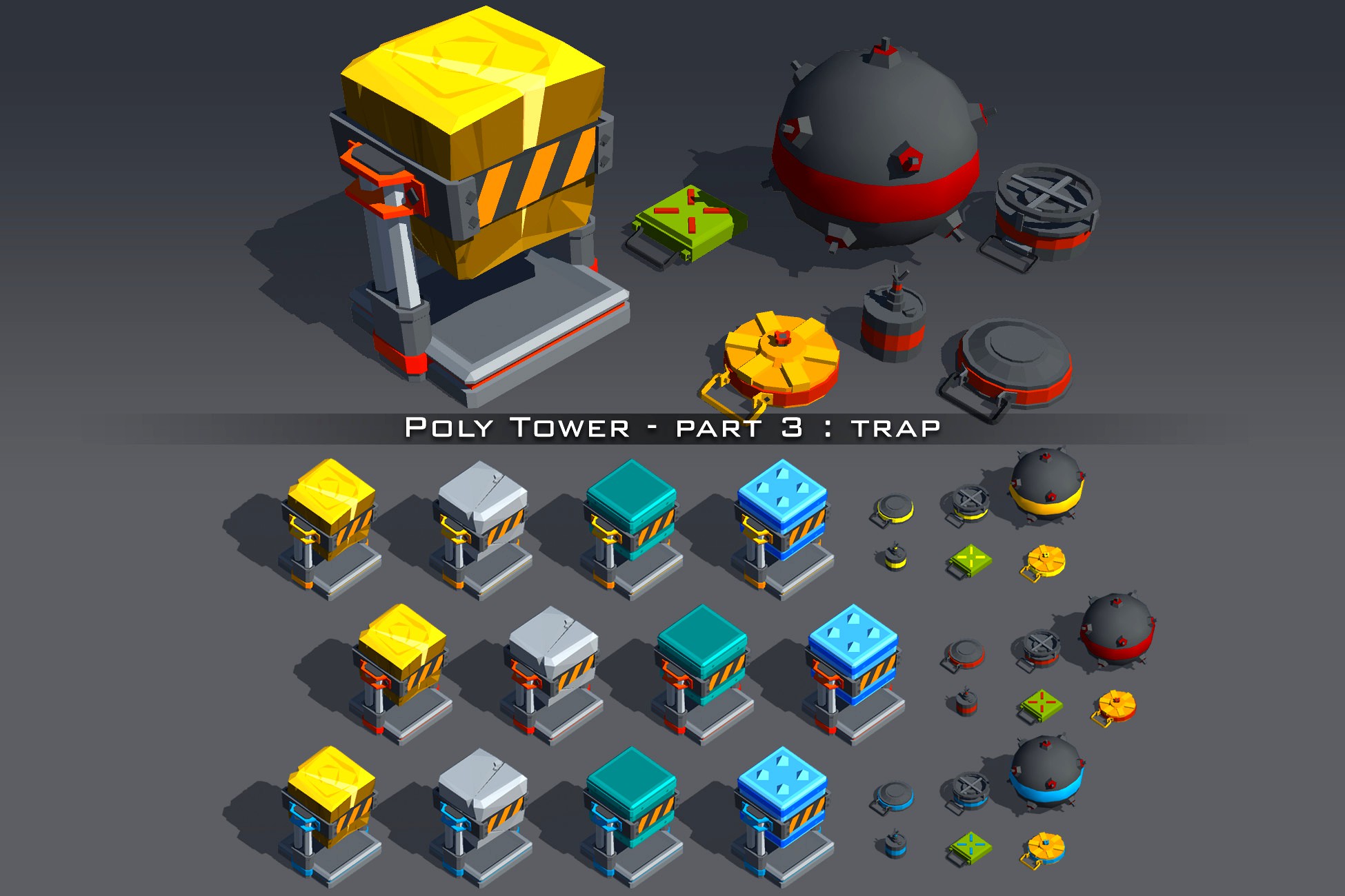 Poly Tower Part3 3d model