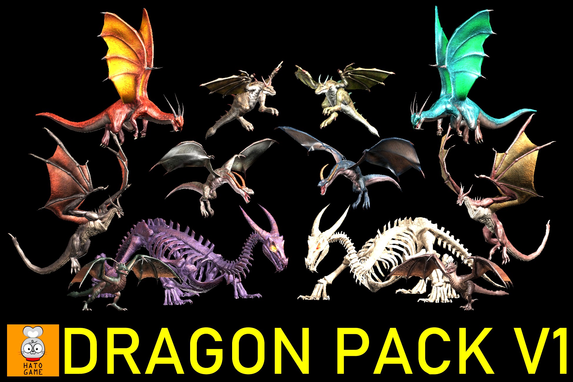 Dragon Pack V1 3d model