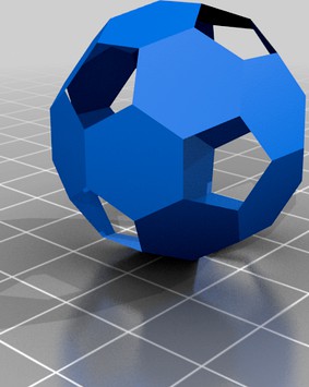 Football - Truncated icosahedron by sallyje 3d model