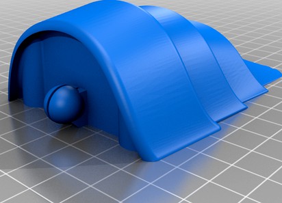 Articulated Giant Isopod 2 parts by jbelux 3d model