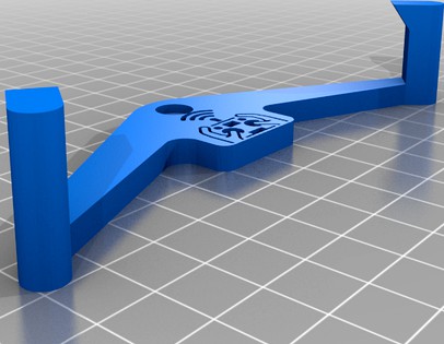 FPV Drone Wall Mount with ExpressLRS Logo by ItsBlunty 3d model