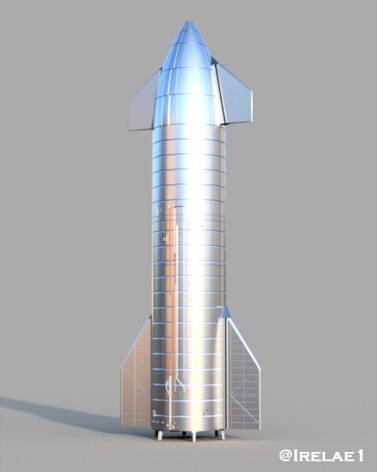 SpaceX Starship SN8 by Irelae 3d model