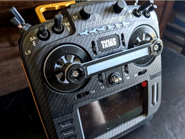 Radiomaster TX16s Gimbal Covers by Qrome 3d model