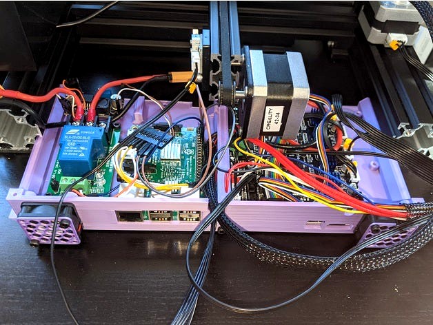 Raspberry Pi & SKR E3 Turbo back case for Ender 3 by JakeTri 3d model