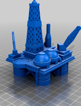 Oil Rig for Dystopian Wars by Tezca 3d model