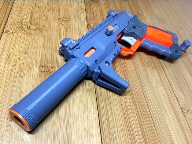 Nerf Mega Bigshock Rear load Inline Mag Mod by SomeDingus 3d model