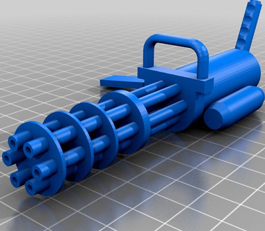 Miniature Minigun by DungeonMaster31 3d model