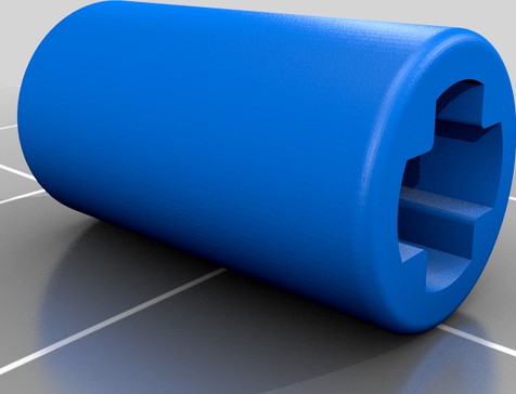 Servo to Lego shaft adapter by massild 3d model