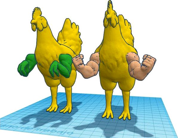 Chicken POWER by Drackosoft 3d model