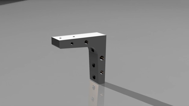 Strut channel shelf bracket 5x5" by peaceotter 3d model