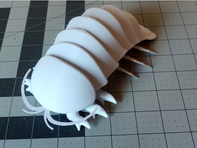 Articulated Giant Isopod by itbefred 3d model