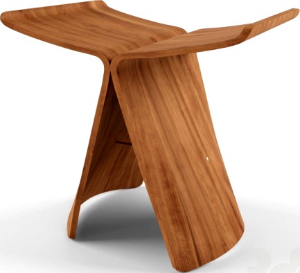 Sori Yanagi Butterfly Stool (replica) 3d model