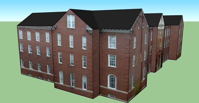 Fell Hall 3d model