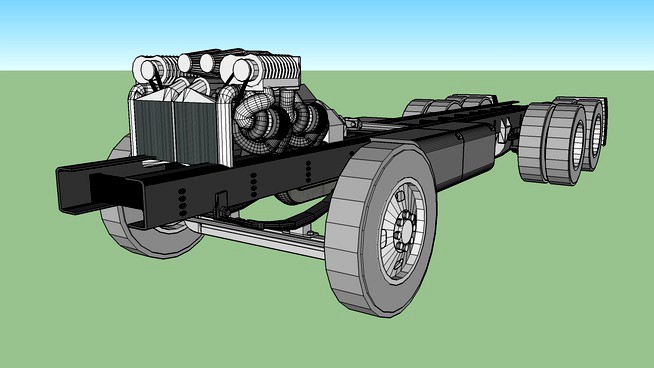 Chevy 6x6 Running Gear 3d model