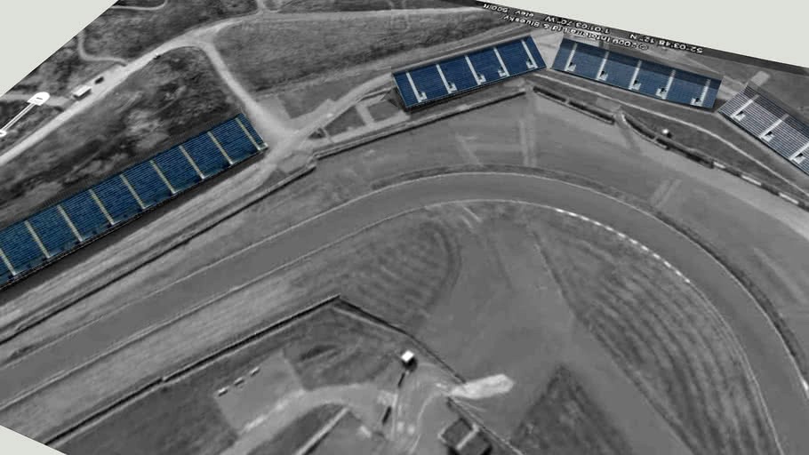 Silverstone Race Circuit - 'Stowe' Corner Stands 3d model