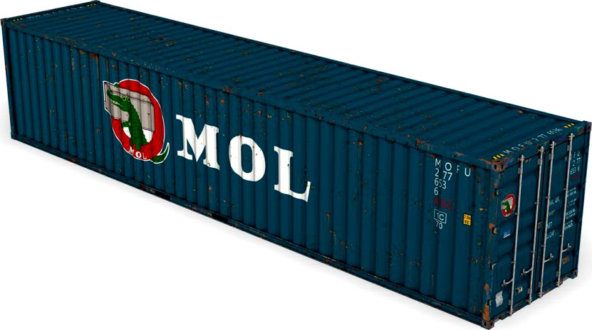 40ft Shipping Container - MOL3d model
