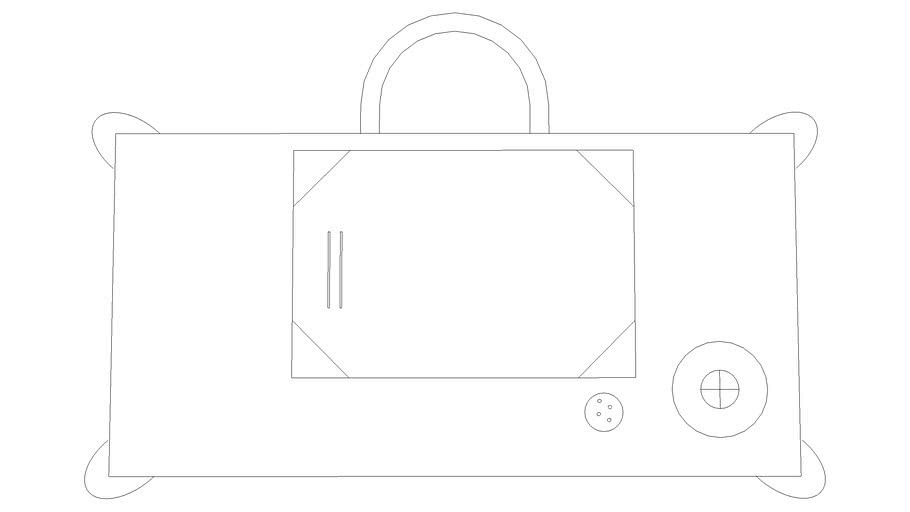 2D Large Executive Desk 3d model