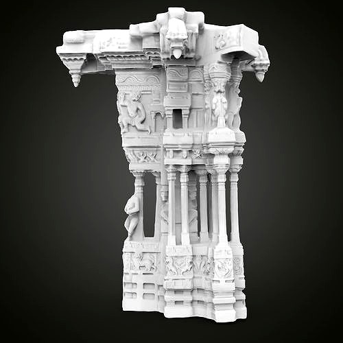 Musical Pillar Hampi replica | 3D model