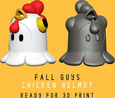 Fall Guys - Chicken Helmet - Real Scale - | 3D model