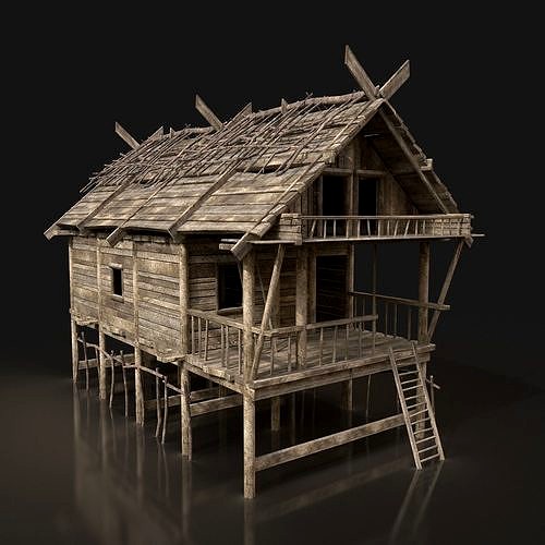Next Gen AAA FANTASY MEDIEVAL WOODEN HOUSE FOREST HOUSE SWAMP 3d model