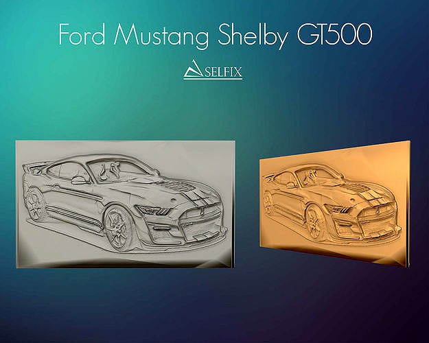ford mustang shelby gt500 Relief | 3D model