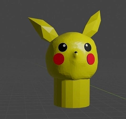 pikachu pencil head | 3D model