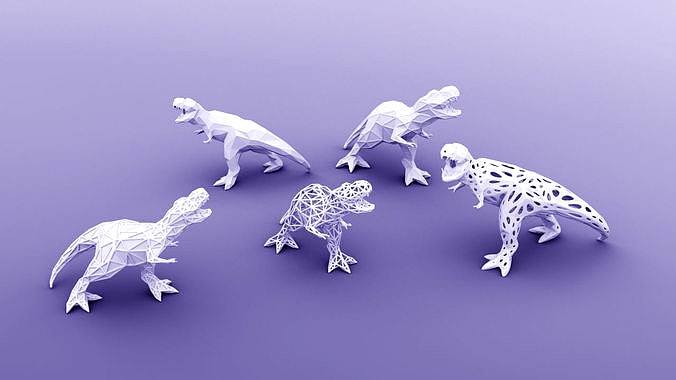 3D PRINTED MODEL T-REX-5-PATTERN-POSE | 3D