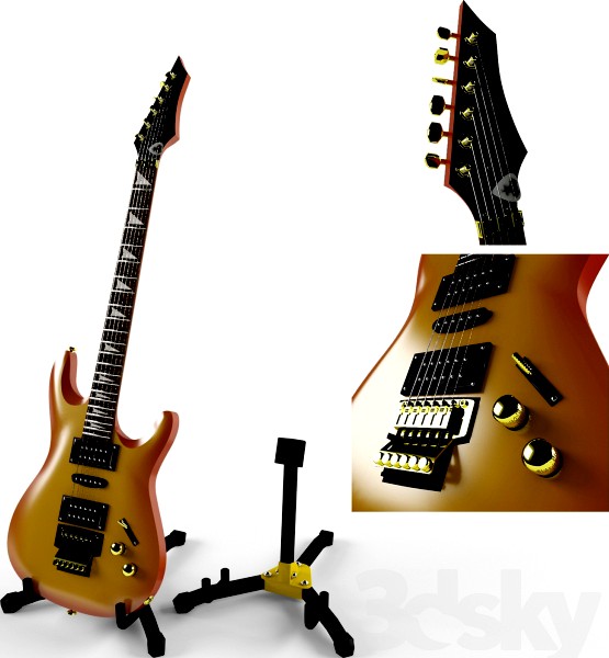 PROFI Electric guitar stand 3d model