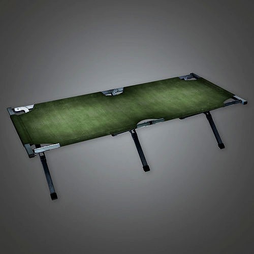 MLT - Military Portable Field Cot Bed - PBR Game Ready 3d model