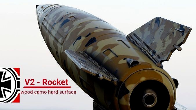 V2 Rocket missile 3d model