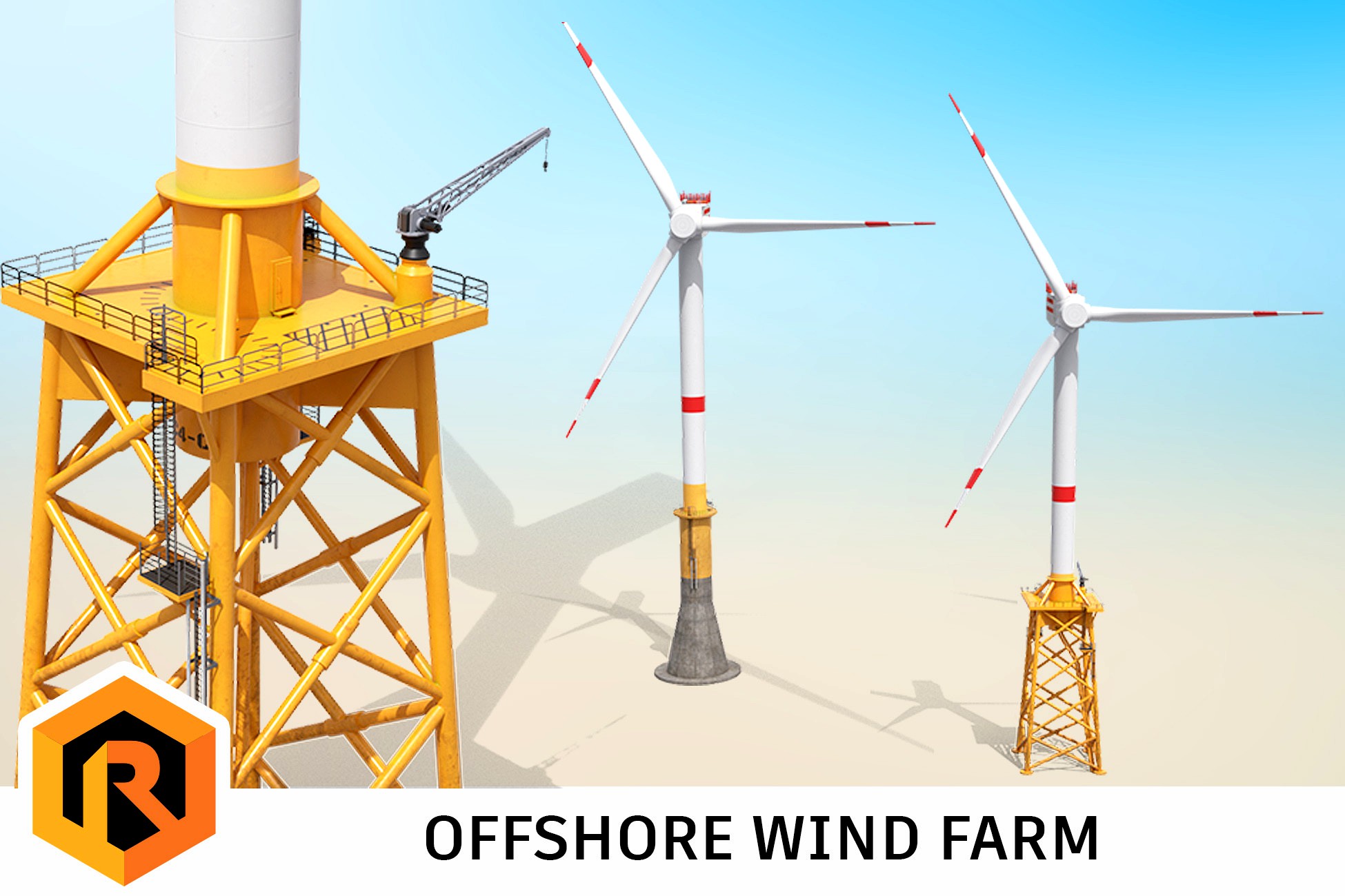 Offshore Wind Farm 3d model