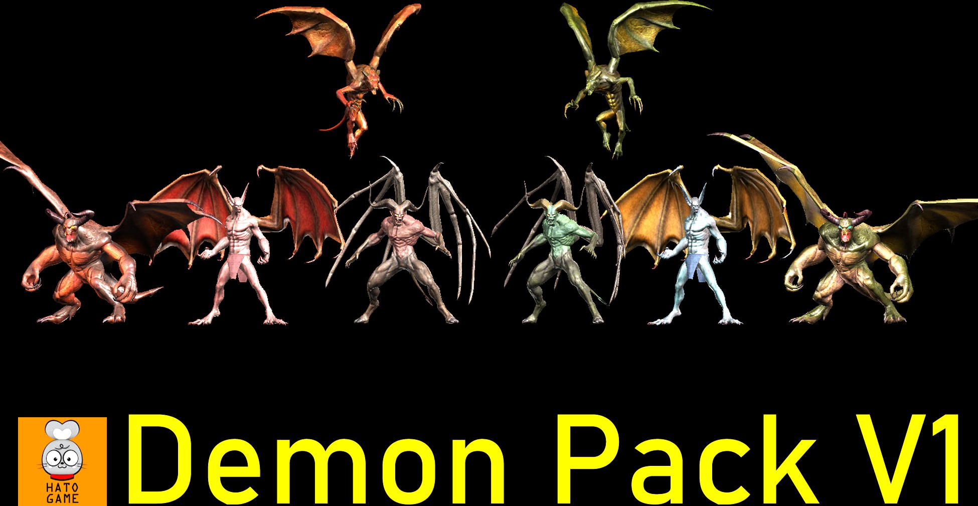 Fantasy Demon Pack V1 3d model