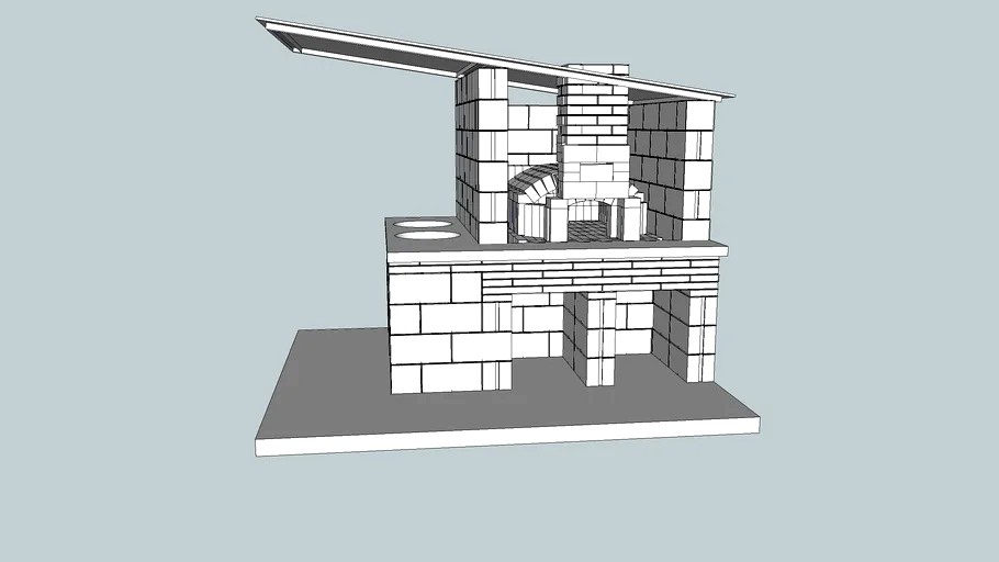 Brick Oven draft 3d model