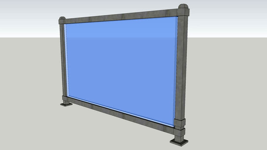 Glass Railing by Debbie Agnew 3d model