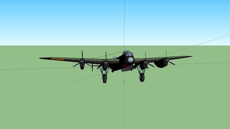 world war 2 avro lancaster bomber 3d model