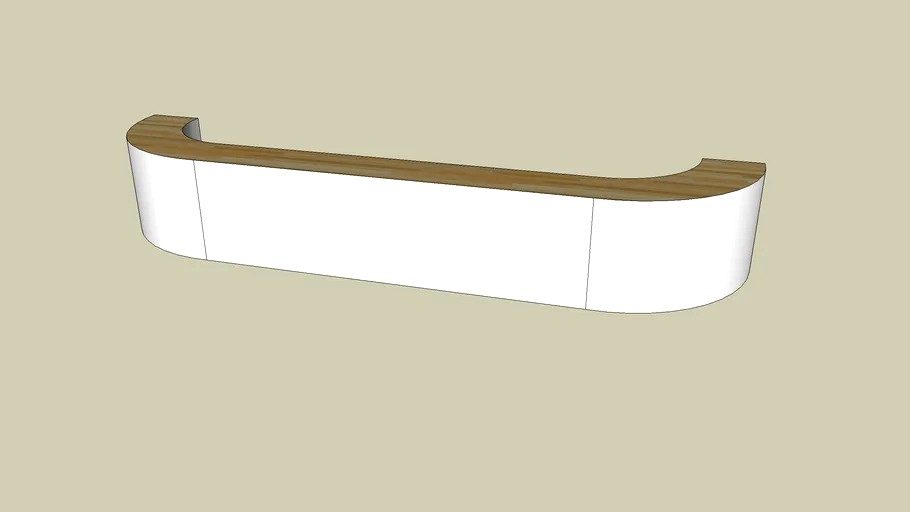 Long Curved counter 3d model
