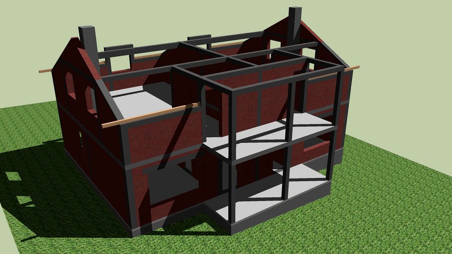 Kuca Sumarice krov 3d model