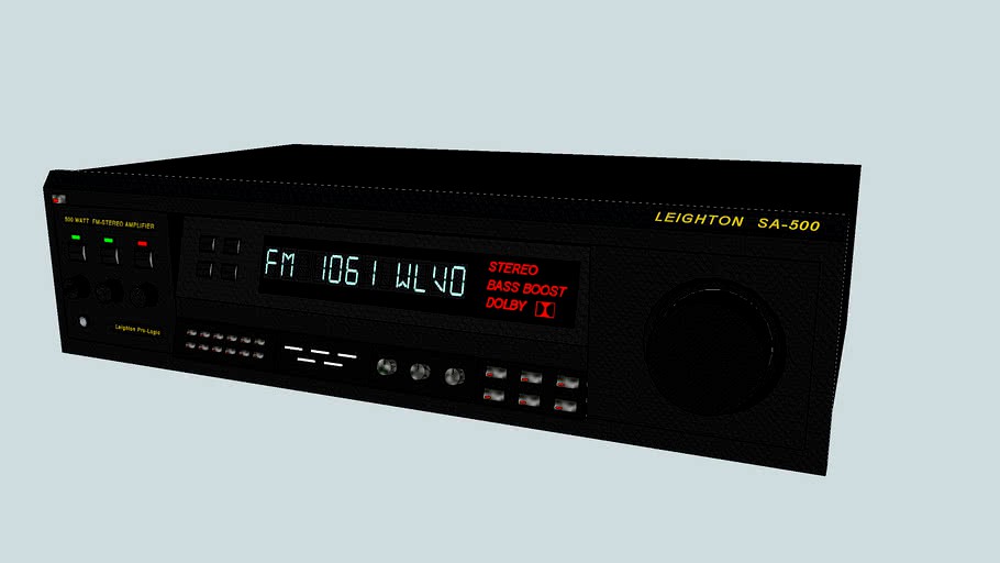 Home Theater Stereo Amplifier Receiver 3d model