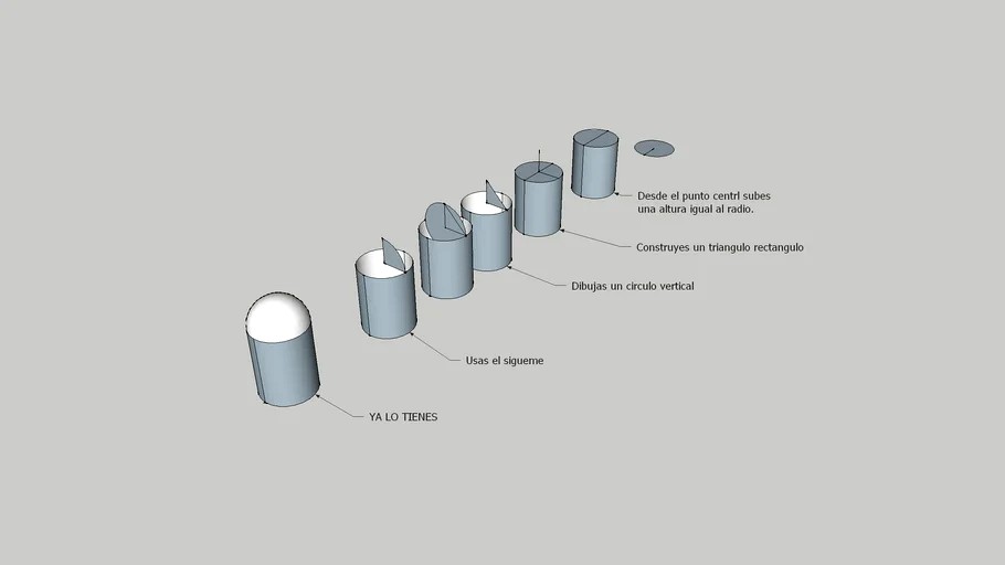 Hacer una semiesfera o esfera 3d model