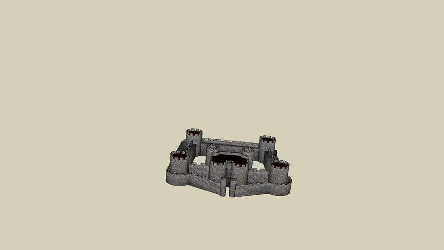 Harlech castle 3d model