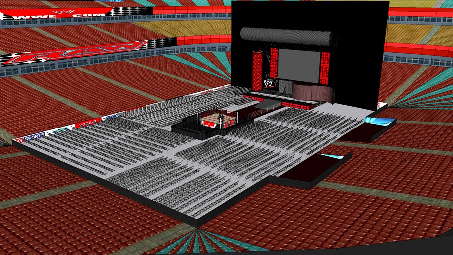 WWE HD Arena Set-Up 3d model