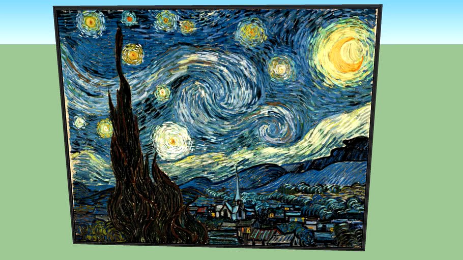 Vincent Van Gogh's Starry Night 3d model