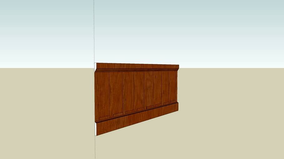 8' wainscot piece -- by Pat 3d model