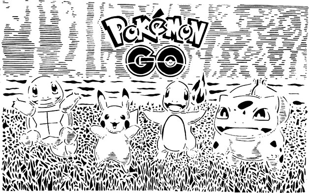 Pokemon Go stencil by Longquang 3d model