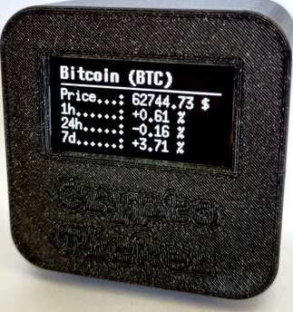 Crypto Ticker - Cryptocurrency Price Display by PhilippHee 3d model