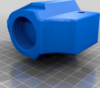 Airsoft MP5 to M4 Buffer Tube Adapter by vxcheese 3d model