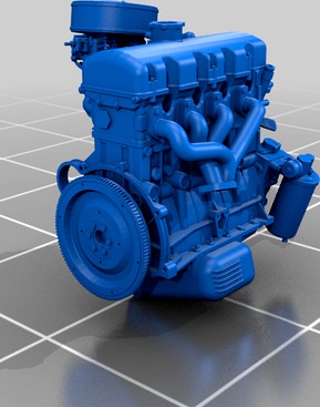 Engine Moskvich- 412 by CaringMother 3d model