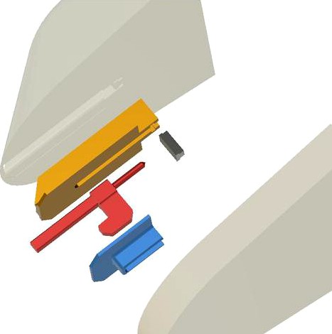 Lock latch canopy cockpit For aircraft model retainer by sa64 3d