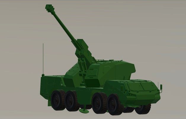 Dita 155mm self-propelled gun-howitzer by Sejk 3d model