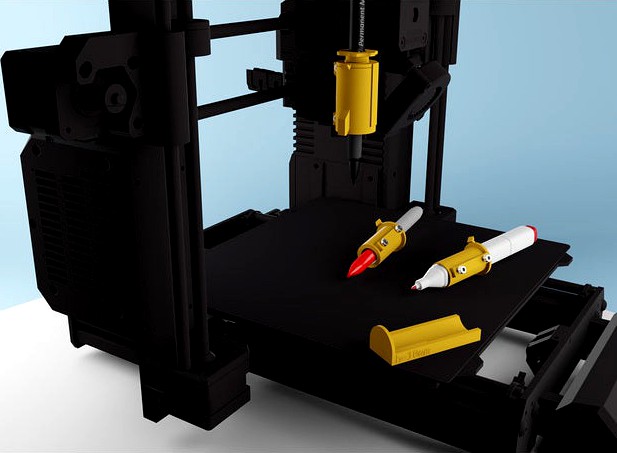 Pen plotter attachment for Prusa MK3s by revensanchez 3d model